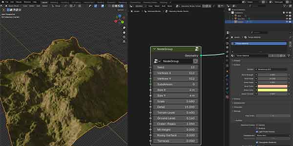 پلاگین بلندر Terrain Generator | گـــــرافیکو