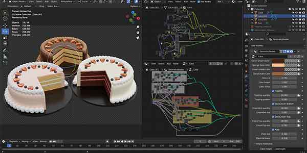 پلاگین بلندر Procedural Cake | گـــــرافیکو